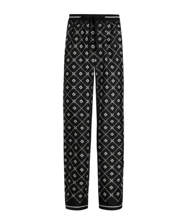 Dolce & Gabbana Geometric-pattern Drawstring Trousers