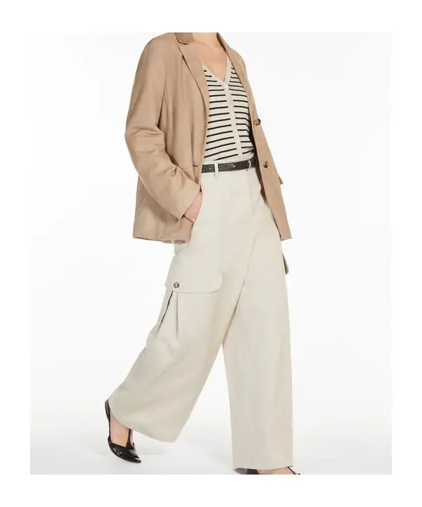 Max Mara Striped V-neck Cardigan