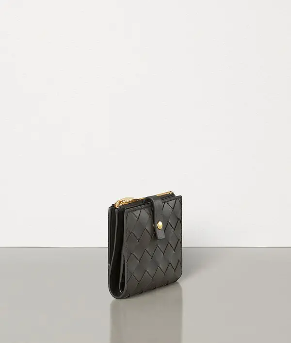 Bottega Veneta Intrecciato Woven Buckle Wallet