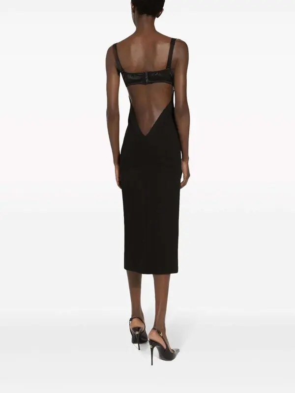 Dolce & Gabbana Bustier-style Sleeveless Midi Dress