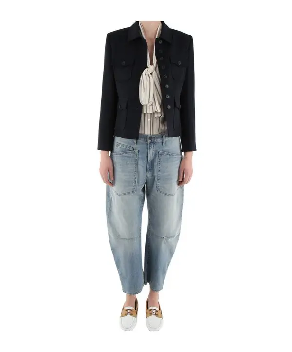 NILI LOTAN Buttoned Utility Jacket