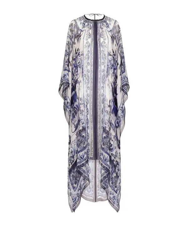 Dolce & Gabbana Majolica Print Kaftan - Gray