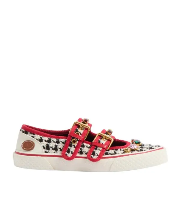 Valentino Garavani Embellished Buckle Detailed Sneakers