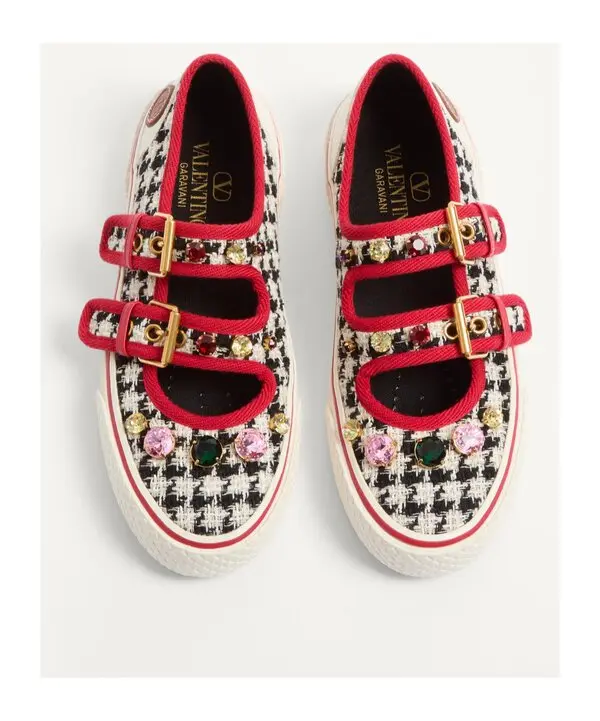 Valentino Garavani Embellished Buckle Detailed Sneakers
