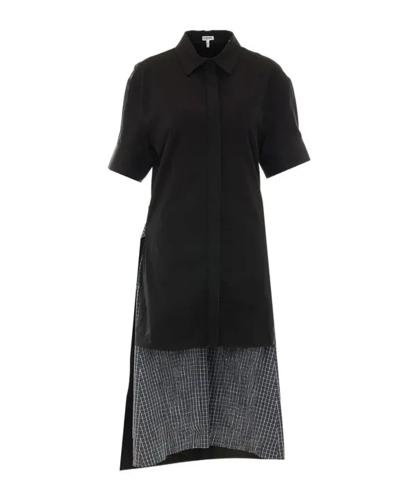 Loewe Checked Shirt Dress - Black