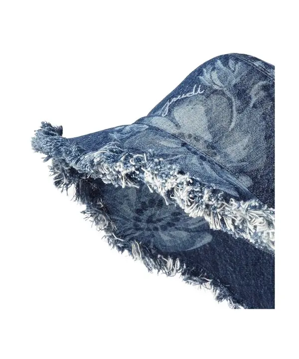 Fendi Fringed-edge Denim Bucket Hat