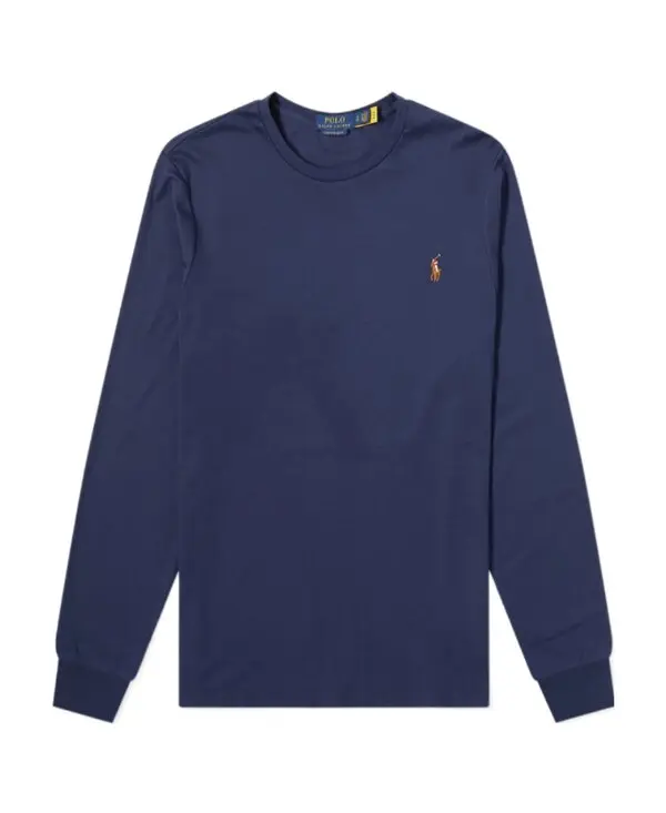 Polo Ralph Lauren Logo Embroidered Long-sleeve T-shirt - Blue