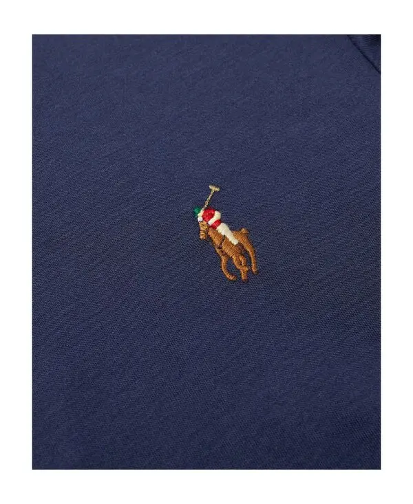 Polo Ralph Lauren Logo Embroidered Long-sleeved Top - Blue