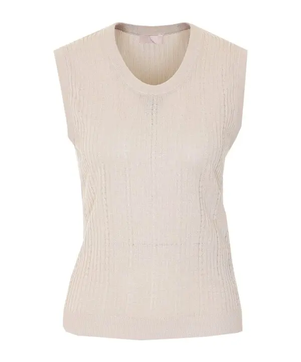 Liu Jo Ribbed Lurex Knitted Tank Top