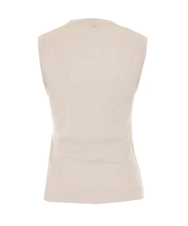 Liu Jo Ribbed Lurex Knitted Tank Top