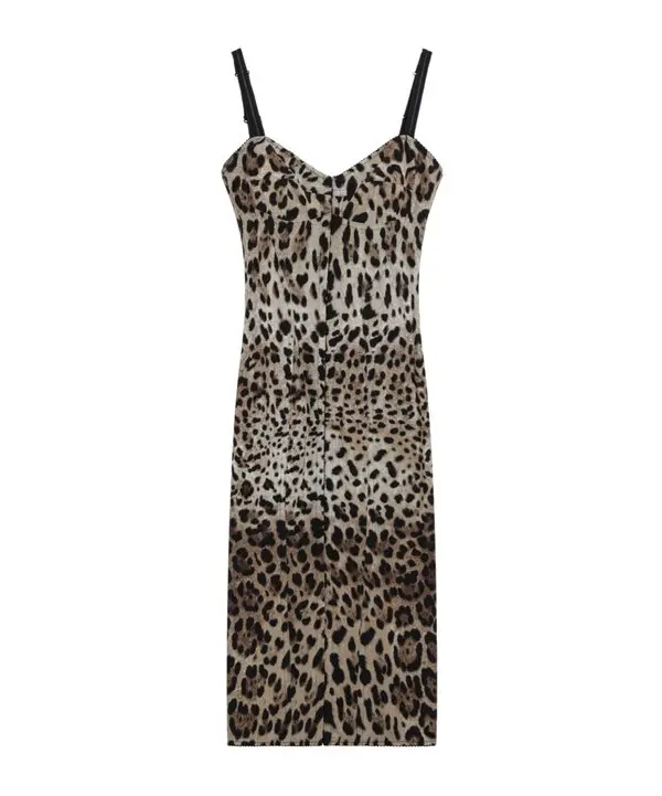 Dolce & Gabbana Leopard-print Midi Sheath Dress