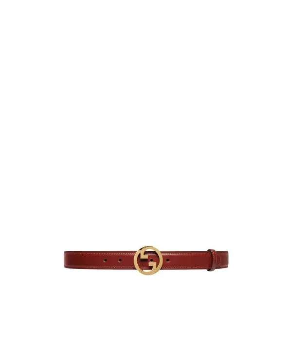 Gucci Blondie Interlocking-g Belt - Ruby Red