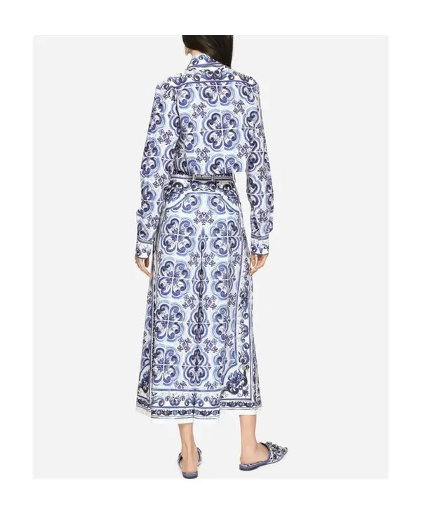Dolce & Gabbana Majolica Print Cropped Culottes
