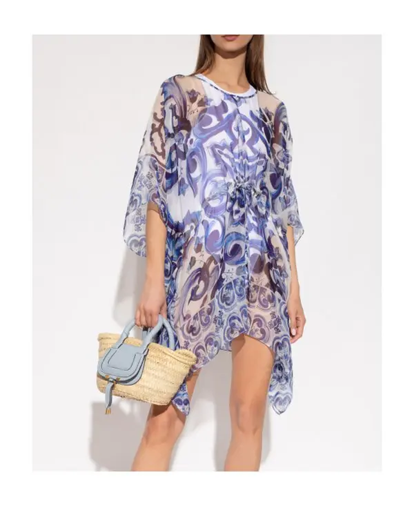 Dolce & Gabbana Majolica-print Silk Dress