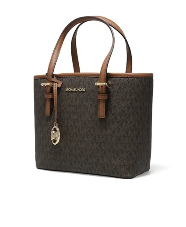 Michael Kors Jet Set Travel Logo Satchel Bag - Black