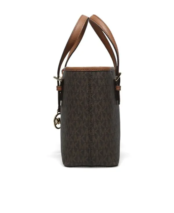 Michael Kors Jet Set Travel Logo Satchel Bag - Black
