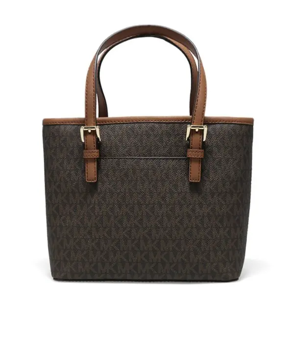 Michael Kors Jet Set Travel Logo Satchel Bag - Black