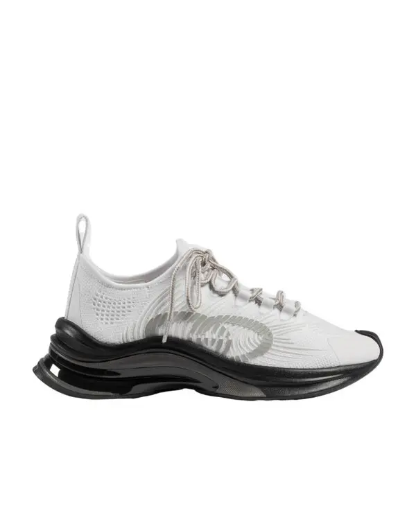 Gucci Low-top Sneakers With Rubber Double G Details - Black
