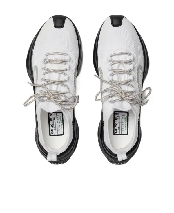 Gucci Low-top Sneakers With Rubber Double G Details - Black