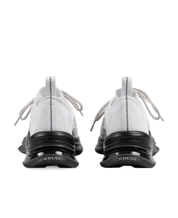Gucci Low-top Sneakers With Rubber Double G Details - Black