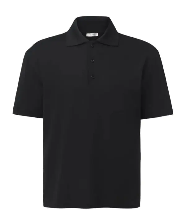 THE ROW Cashmere Polo Shirt - Black