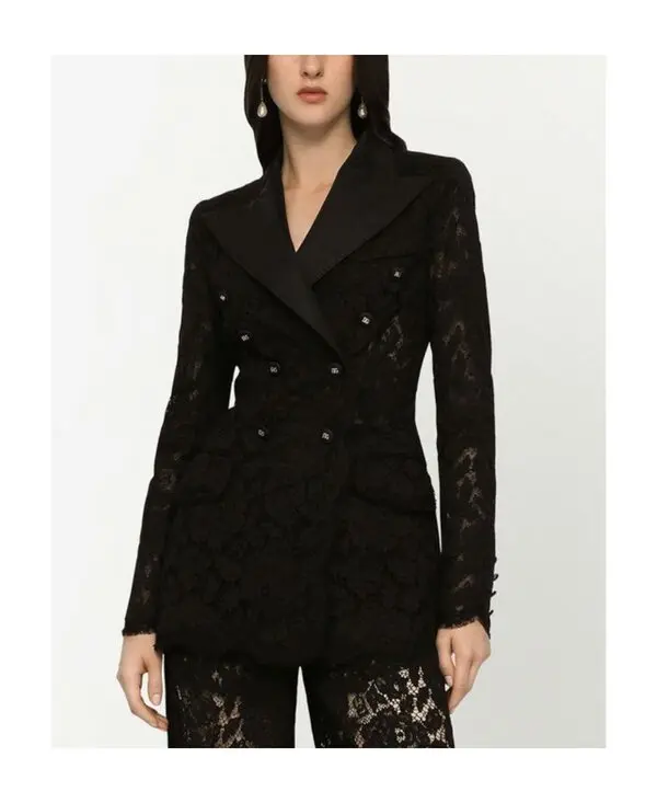 Dolce & Gabbana Double-breasted Lace Blazer