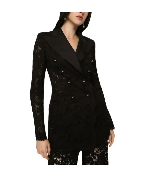 Dolce & Gabbana Double-breasted Lace Blazer