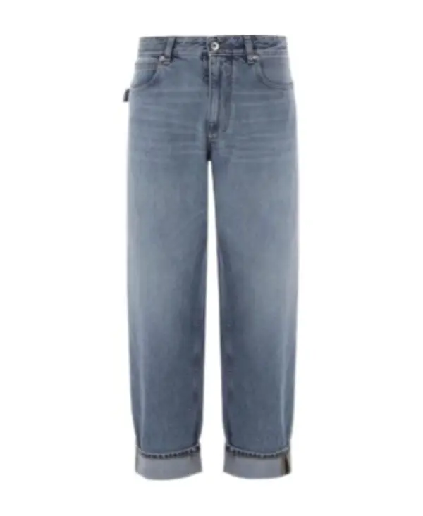 Bottega Veneta High Waisted Relaxed Fit Jeans - Gray
