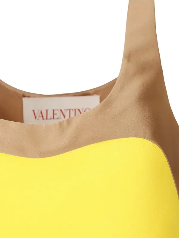 Valentino Garavani Color-blocked Sleeveless Mini Dress