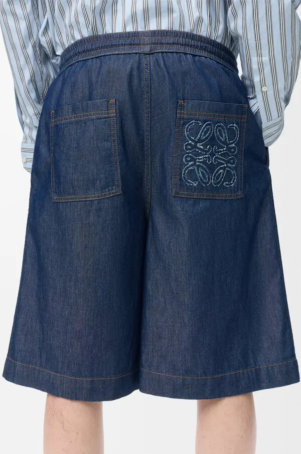 Loewe Wide-leg Denim Shorts