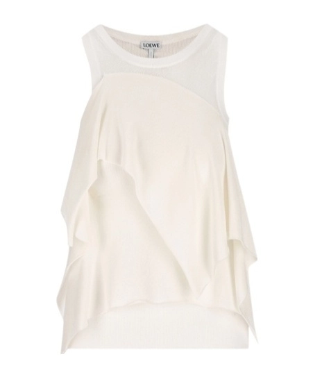 Loewe Layered Sleeveless Top - White