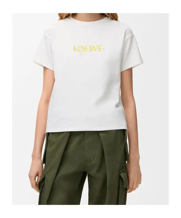 Loewe Logo Embroidered T-shirt