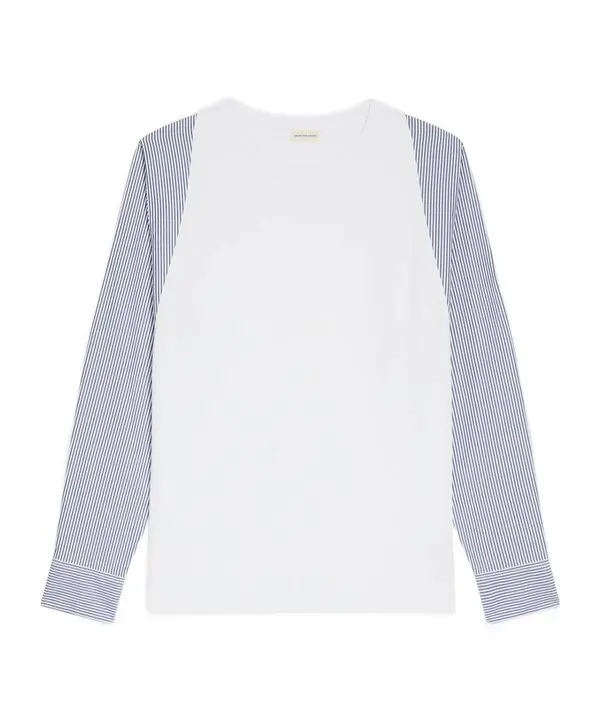 Dries Van Noten Contrast-sleeves Cotton T-shirt