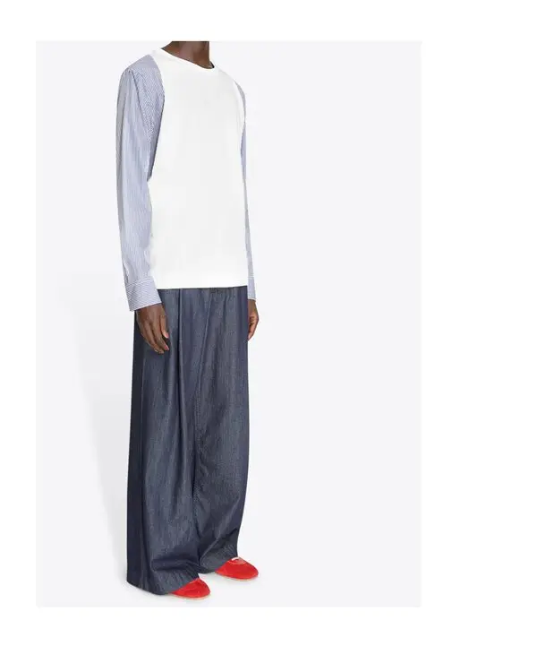 Dries Van Noten Contrast-sleeves Cotton T-shirt