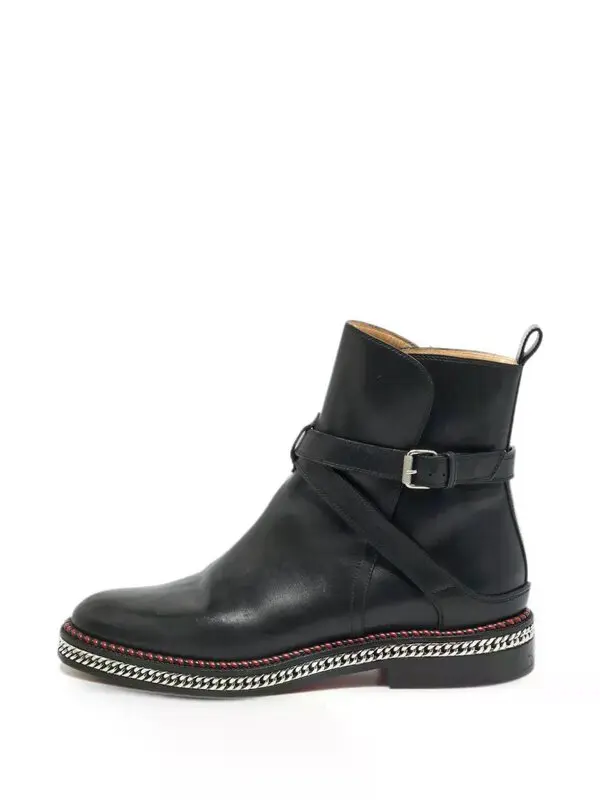 CHRISTIAN LOUBOUTIN Chain Embellished Combat Boots