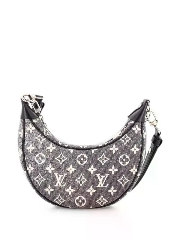 LOUIS VUITTON Loop Hobo Bag Monogram Jacquard Denim - Black