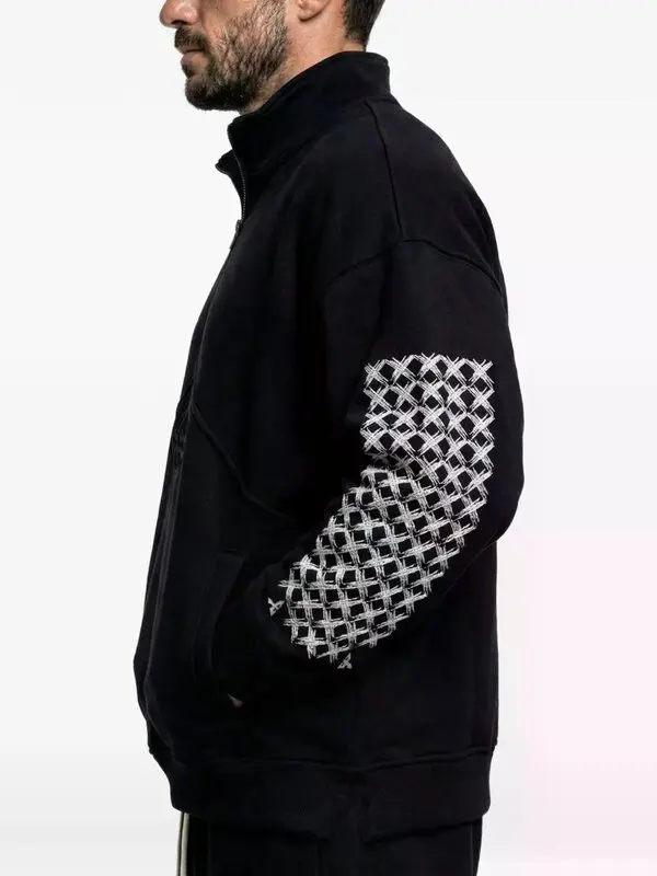 EXIT SOCIETY Monogram X-logo Detail Half-zip Sweatshirt