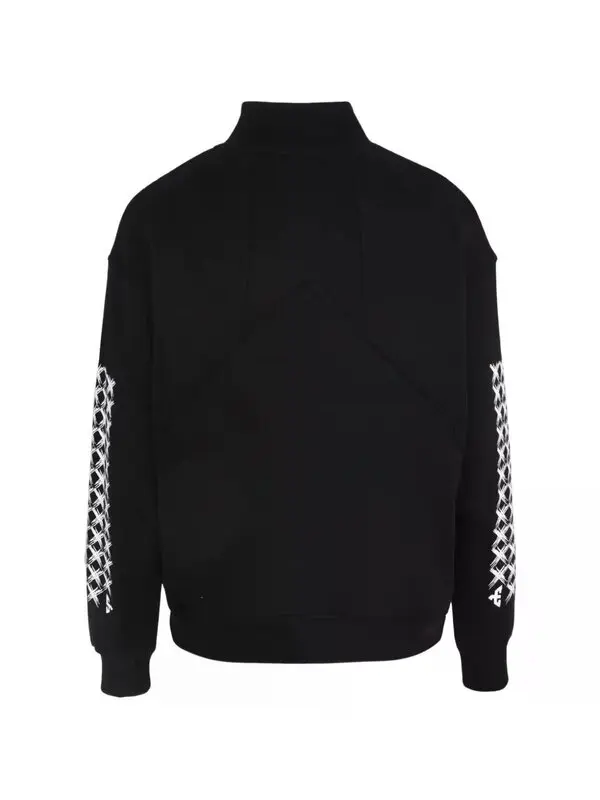 EXIT SOCIETY Monogram X-logo Detail Half-zip Sweatshirt