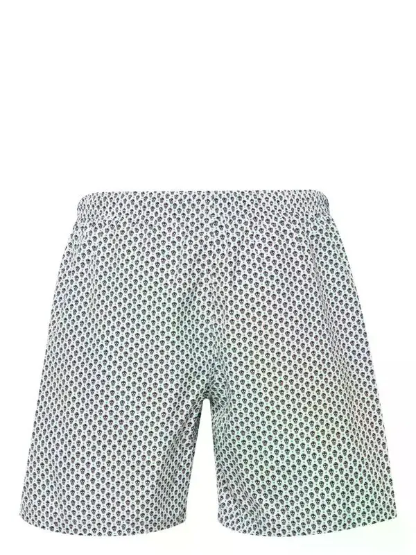 Alexander McQueen Skull Print Swim Shorts - Neutrals