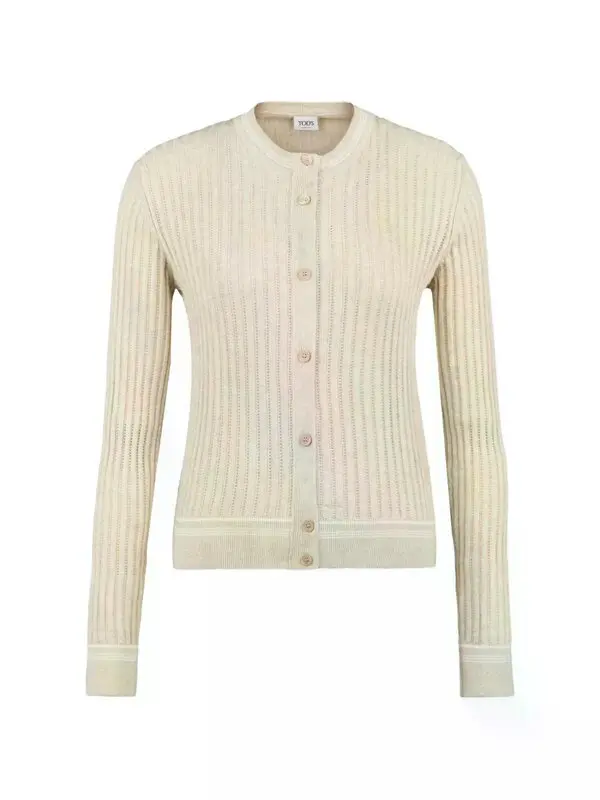 TOD'S Ribbed-knit Buttoned Cardigan