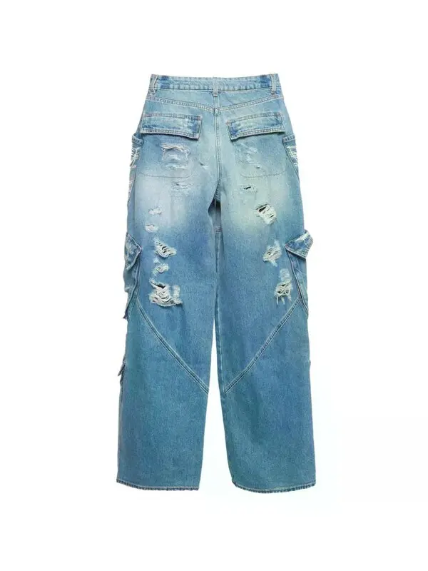 Elisabetta Franchi Sequin Embellished Cargo Jeans