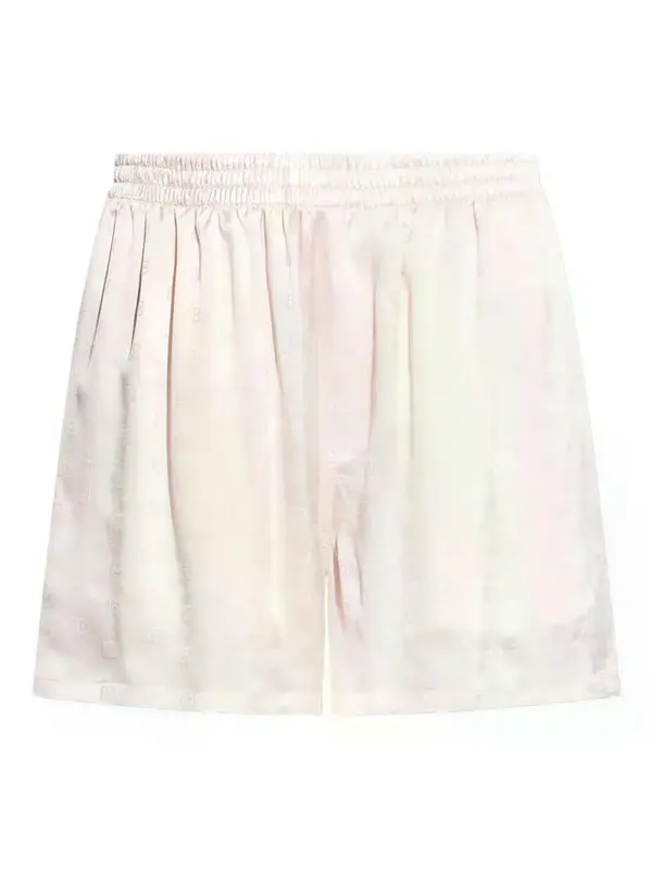 Balenciaga Monogram Silk Mini Shorts