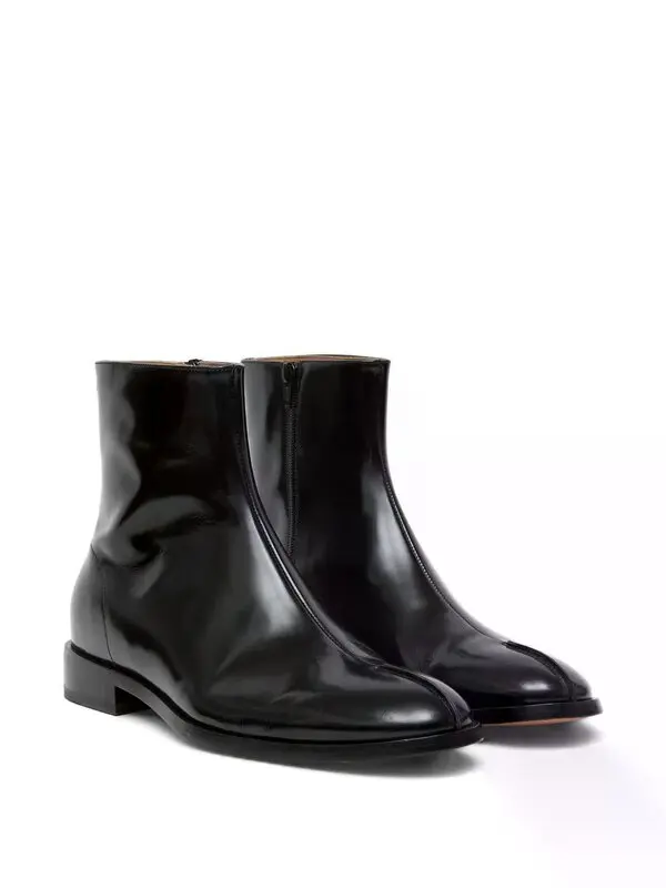 MAISON MARGIELA Polished Leather Ankle Boots