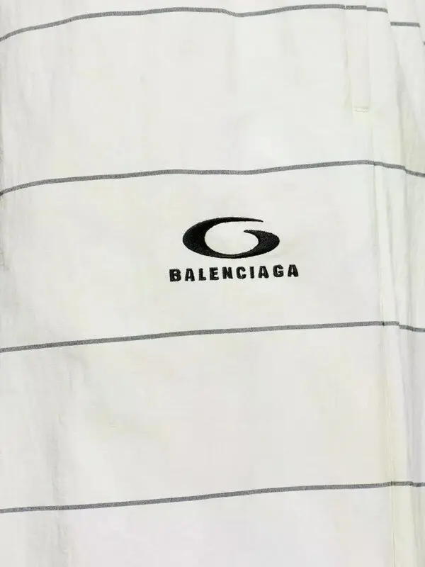 Balenciaga Striped Logo Trousers