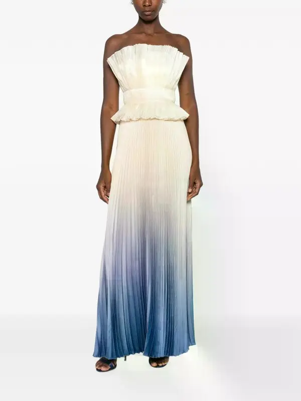 L'IDEE Masquerade Pleated Maxi Dress