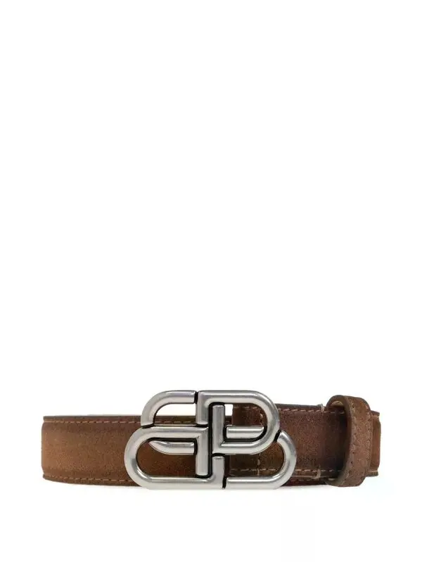 Balenciaga Logo Buckle Leather Belt