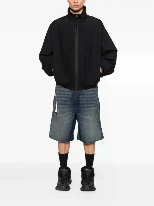 Balenciaga Frayed Hem Denim Shorts