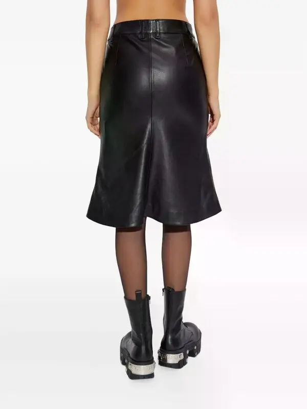 Balenciaga Leather High-waisted Skirt