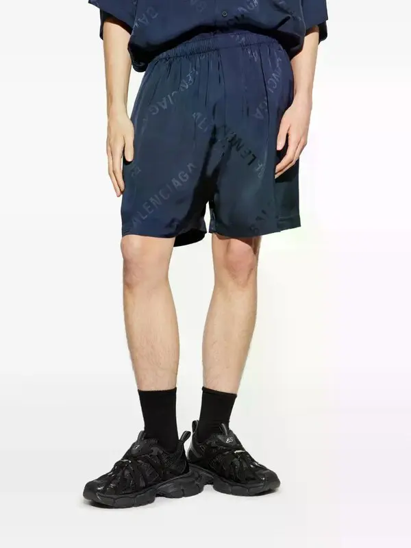 Balenciaga Logo-jacquard Track Shorts