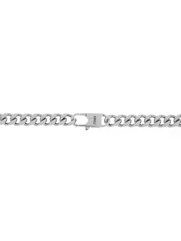 Fendi Grey Curb Chain Necklace